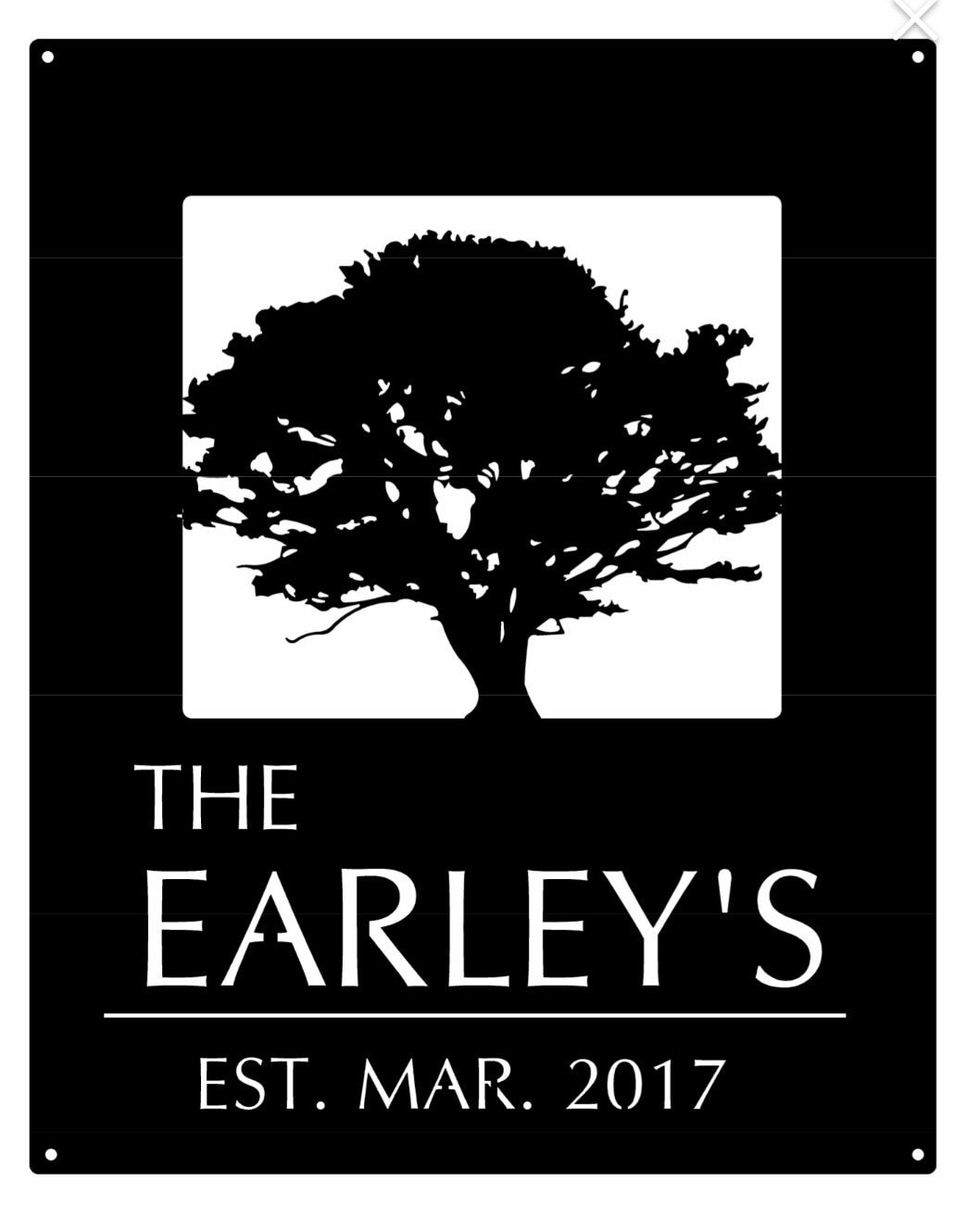 Metal Address Sign With Evergreens, Address Sign With Tree - Etsy