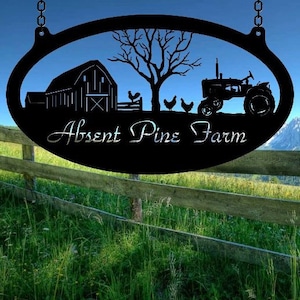 Metal Chicken Farm Sign , Barn,chickens , Tractor Sign With Your Name ...