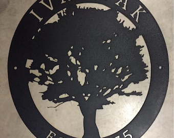Oak Tree Sign | Etsy