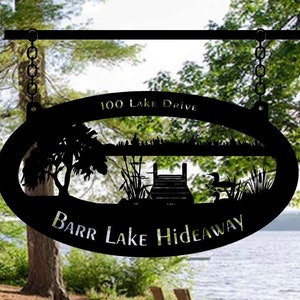Metal Sign LAKE DOCK Sign , Lake Sign Customized With Your Name - Etsy