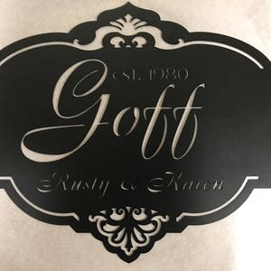 Personalized, Metal Sign, Laser Cut Address Sign, Gorgeous Detail Metal ...