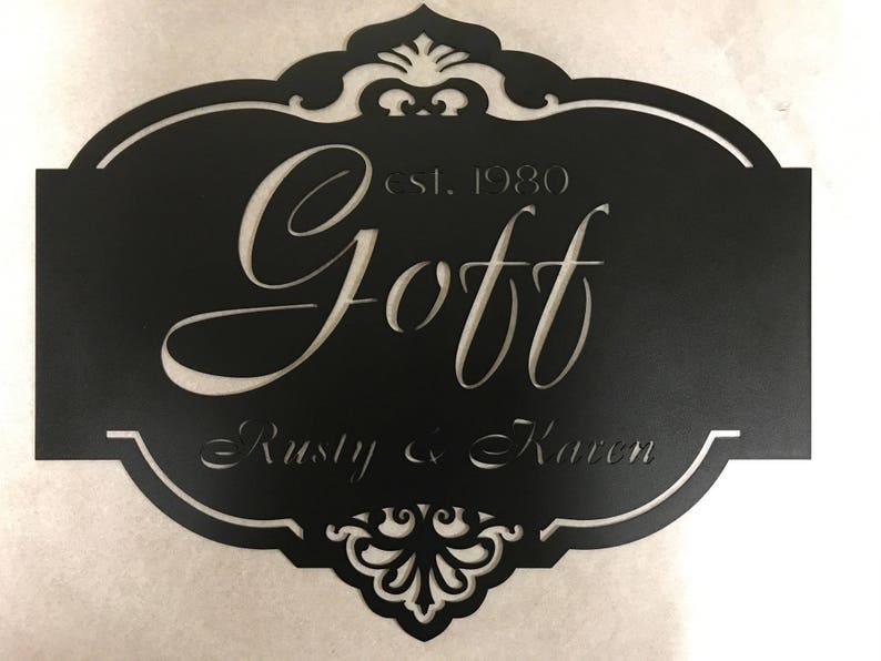 Personalized Metal Sign Laser Cut Address Sign Gorgeous - Etsy