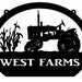 Metal Farm Sign,tractor Corn Stalks Sign - Etsy