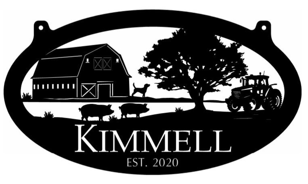 Metal FARM Sign, Pig Barn Chicken Sign, Laser Cut Metal Sign - Etsy