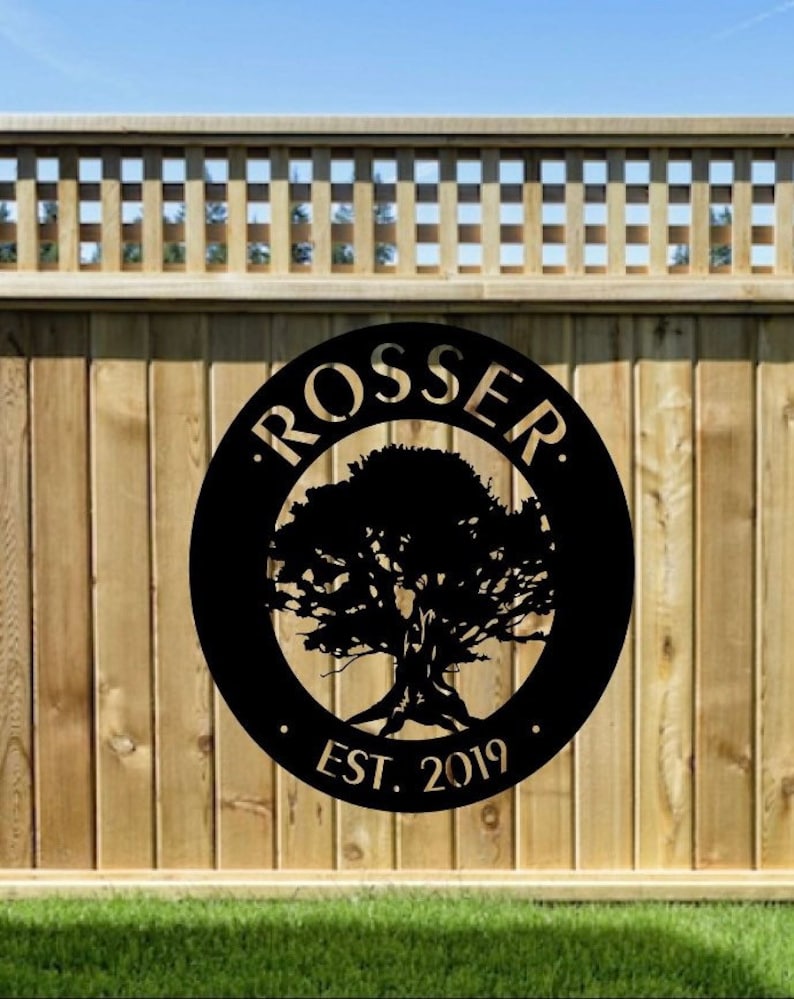 OAK TREE Sign Metal Sign With Your Name - Etsy