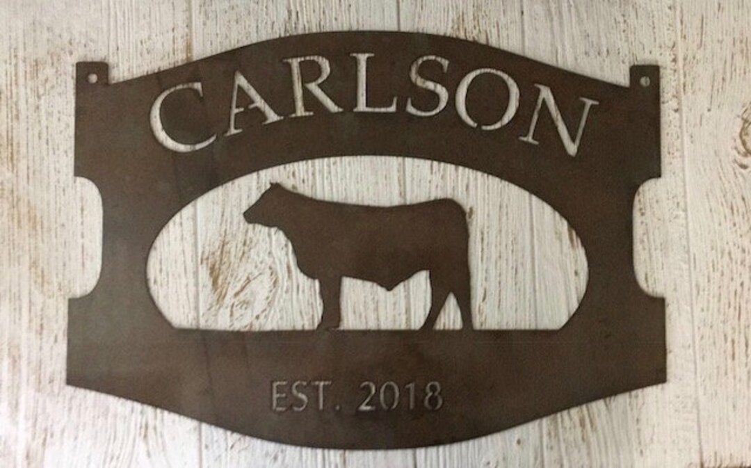 Metal STEER Sign, Cattle Farm Sign, Steer Address Sign, - Etsy