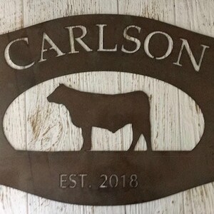 Metal STEER Sign, Cattle Farm Sign, Steer Address Sign, - Etsy