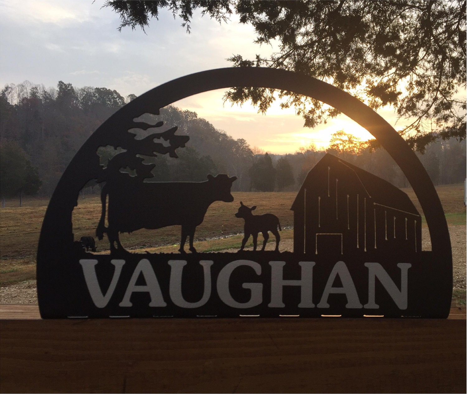 Horse Mailbox Sign, Double Sided Metal Mailbox Sign on Base With Your ...