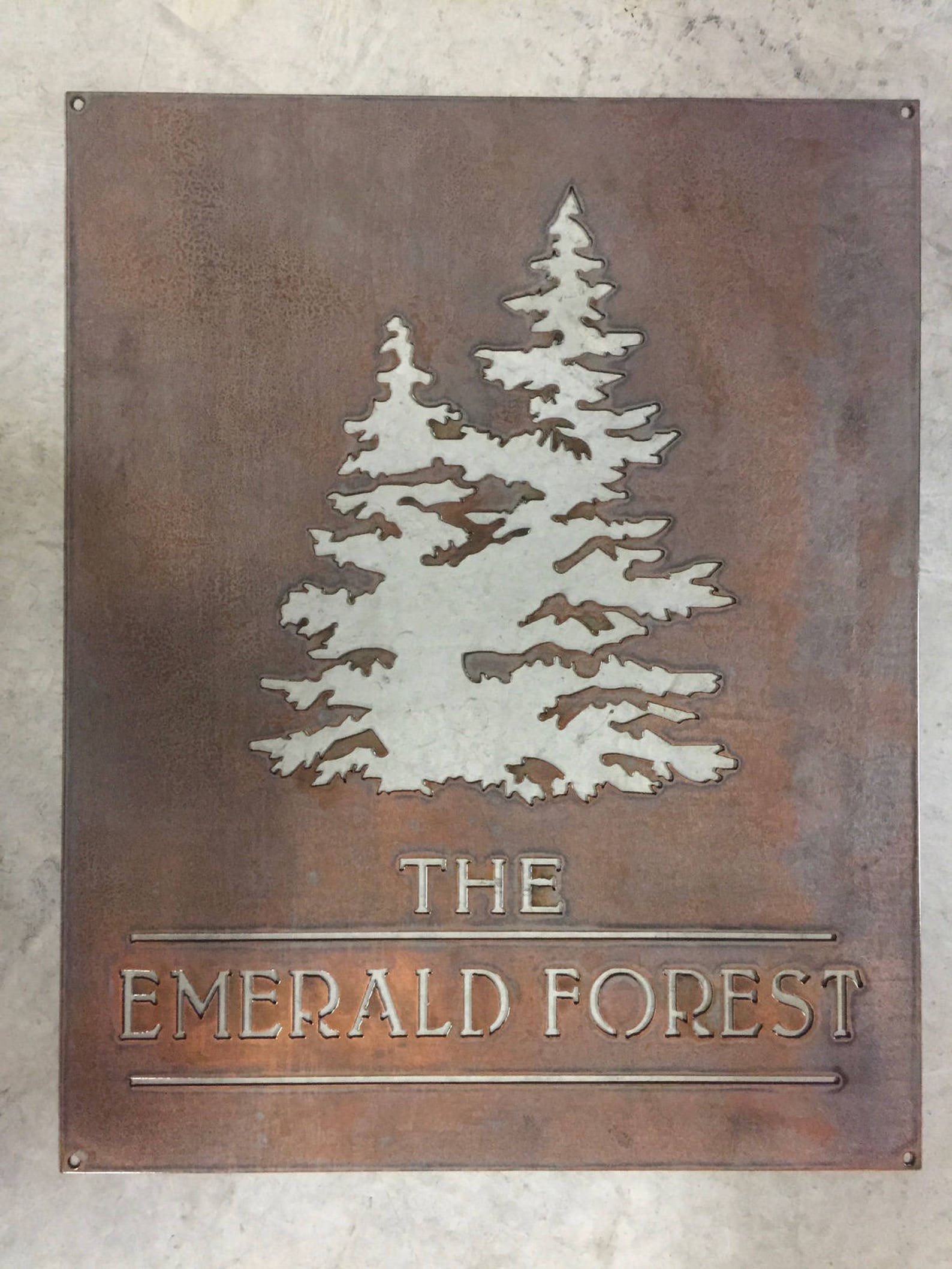 Metal Address Sign With Evergreens, Address Sign With Tree - Etsy