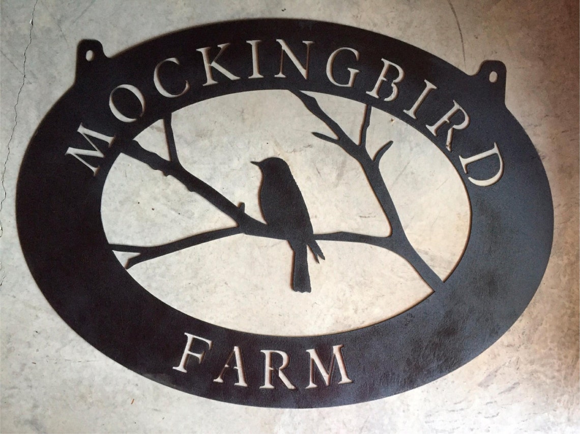 Metal MOCKINGBIRD SIGN With Your Name - Etsy