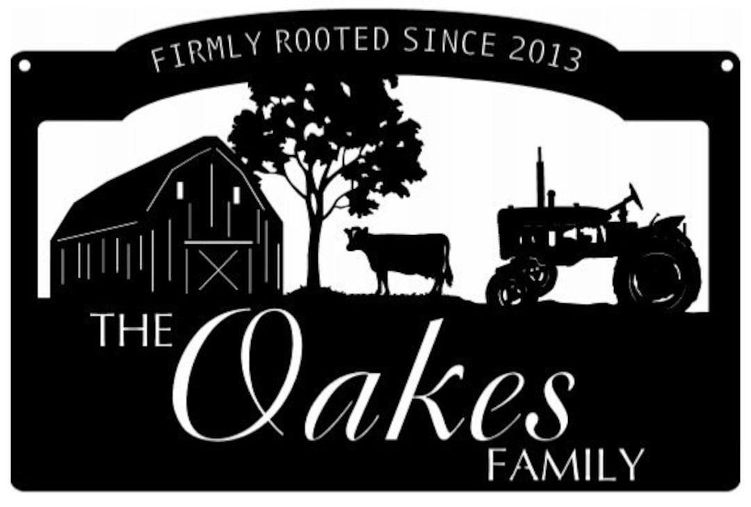 Metal Farm Sign ,TRACTOR BARN Farm Sign, Laser Cut Farm Sign - Etsy