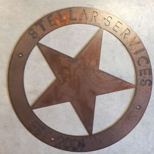 Metal TEXAS STAR Sign With Custom Name - Etsy