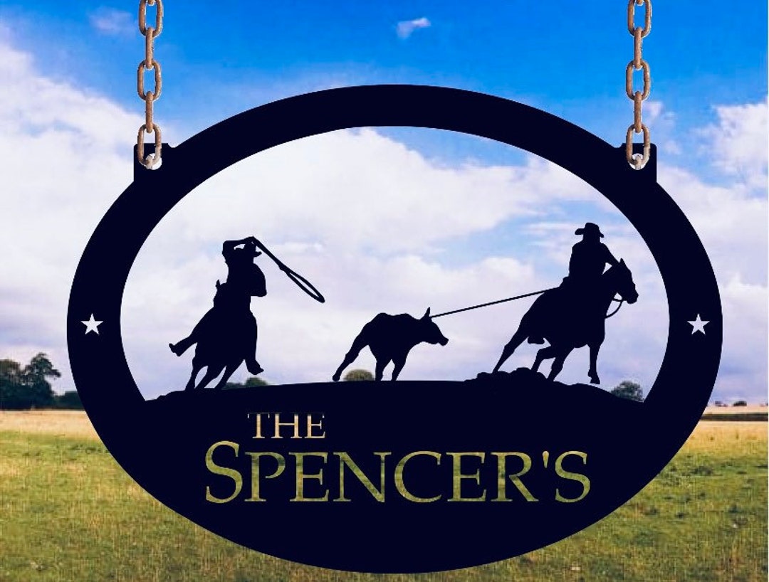 Metal RODEO TEAM ROPING Sign - Etsy