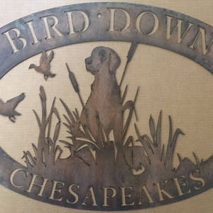 Metal DOG Sign With HUNTING Dog SIGN Customized With Your Name - Etsy