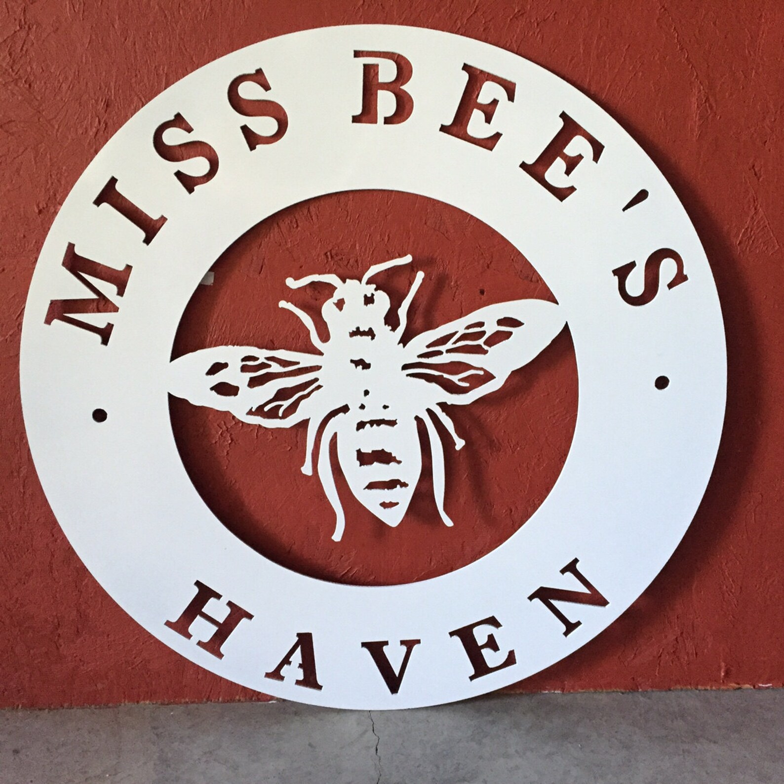 Metal BEE Sign With Bee in Powder Coat Finish - Etsy