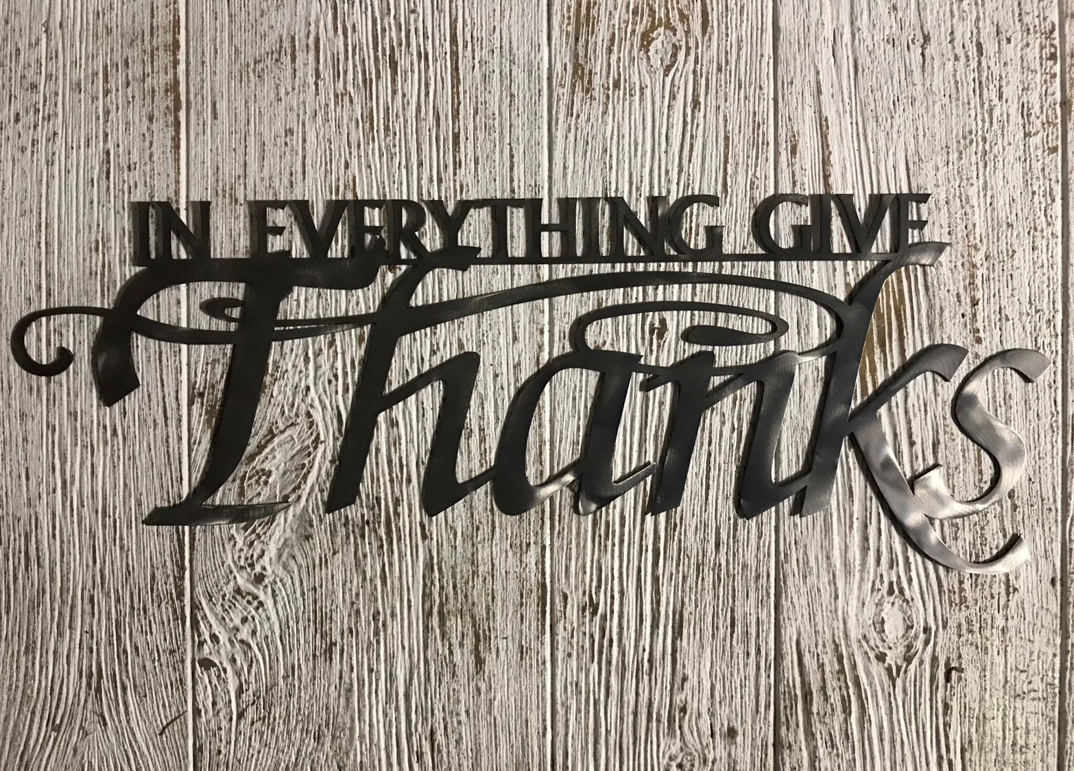 Metal Wall Words"in Everything Give Thanks" - Etsy