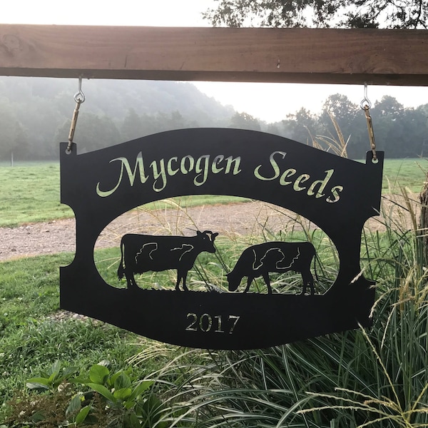 Metal Cow Sign - Etsy