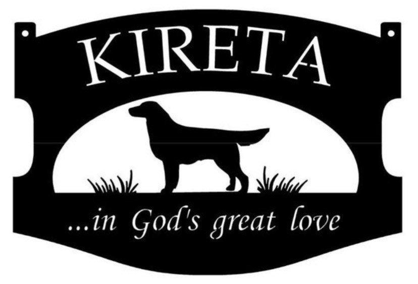 Metal DOG Sign Personalized With LAB Dog Silhouette or Golden | Etsy