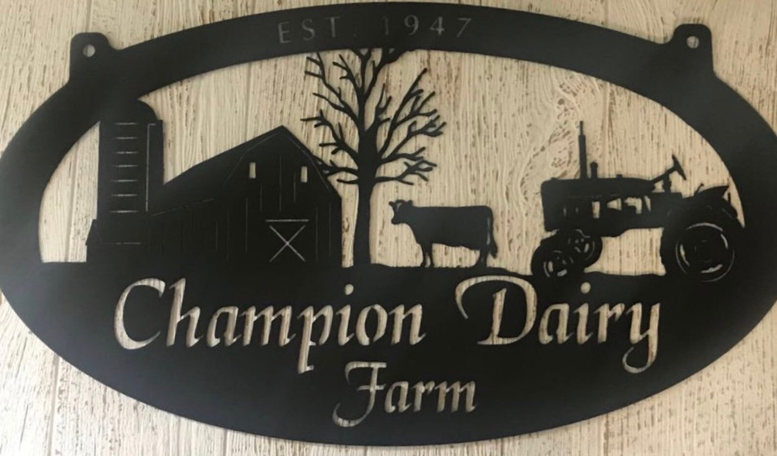 Metal Dairy Farm Sign ,barn,cow,tractor Sign ,customized With Your Name ...