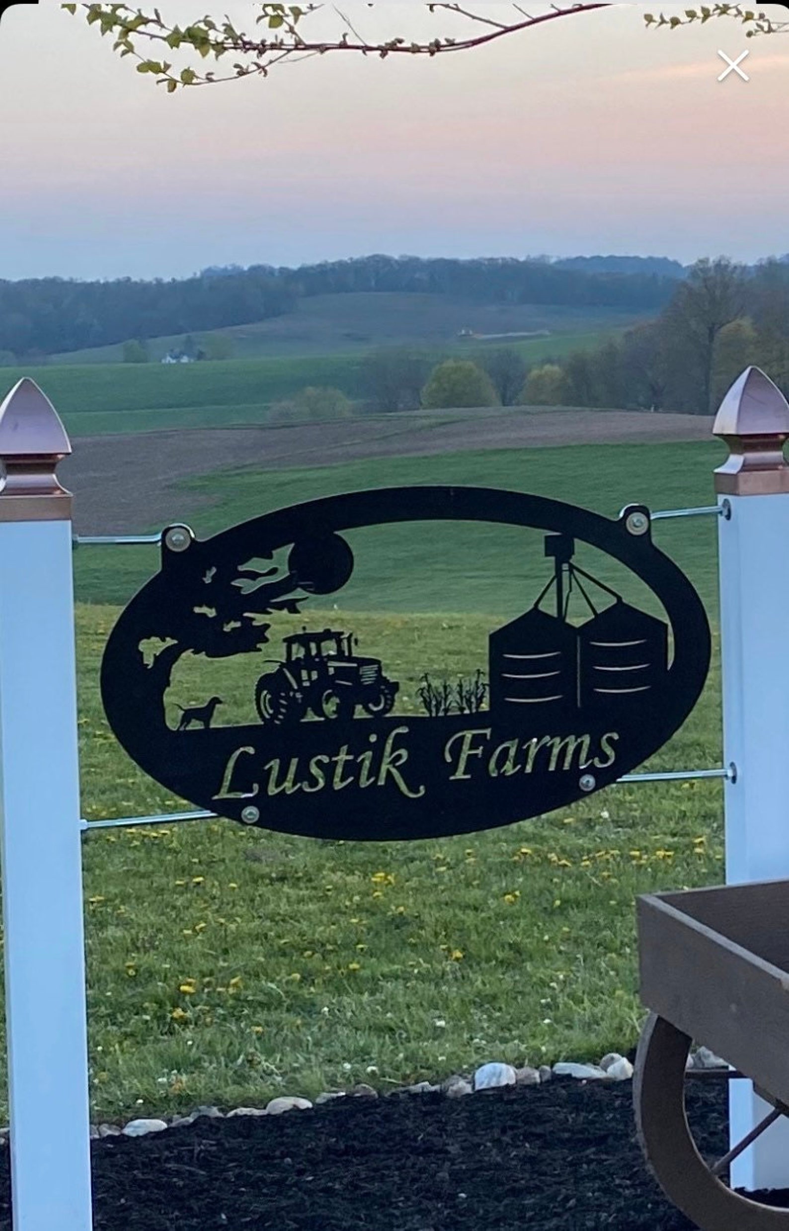 FARM SIGN, Grain Bin Sign ,3ft Farm Sign Grain Bin TRACTOR Corn Stalks ...
