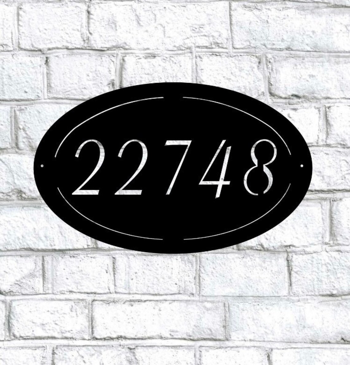 METAL Oval ADDRESS SIGN | Etsy