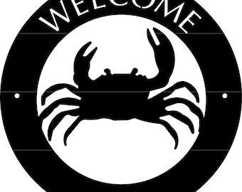 Metal Welcome Crab Sign - Etsy