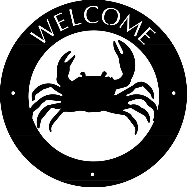 Metal Welcome Crab Sign - Etsy