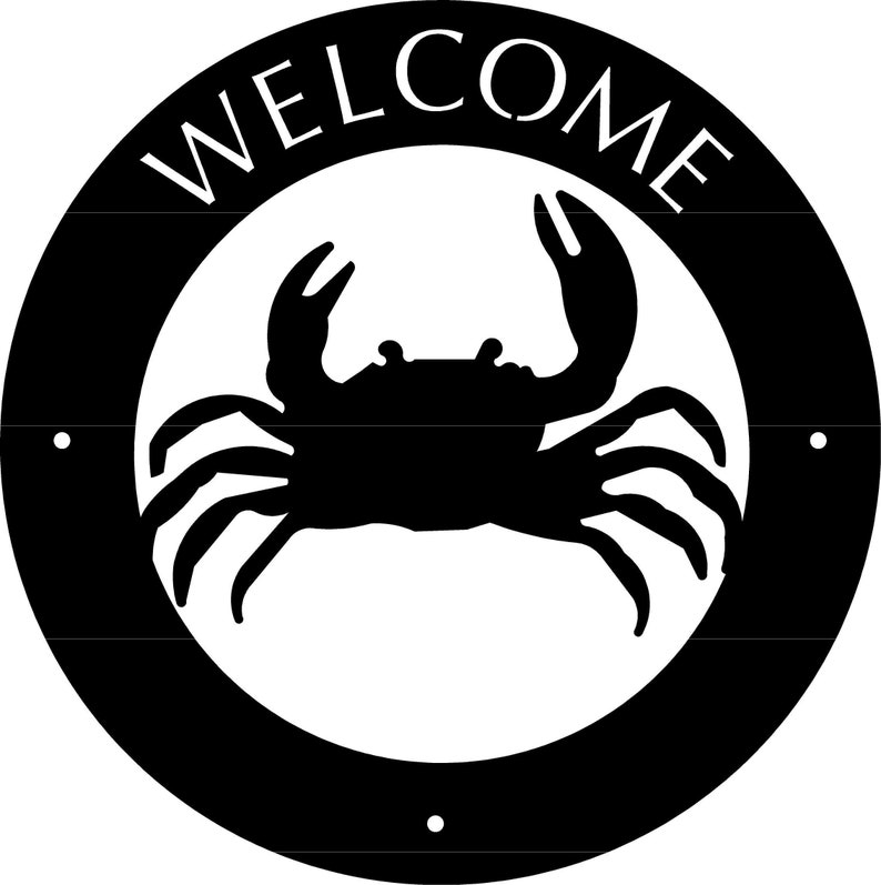 Metal CRAB WELCOME SIGN - Etsy