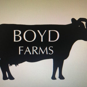 Metal COW With Farm Name,3ft Sign - Etsy