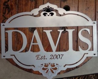 Personalized Metal Sign With Gorgeous Detail | Etsy