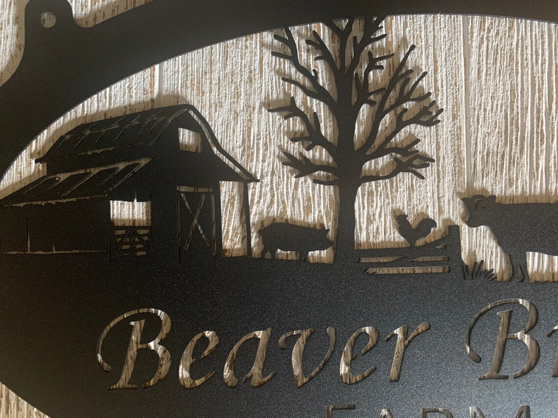 Metal Farm Sign Cattle Farm Signbarn Cow Calf Chicken - Etsy