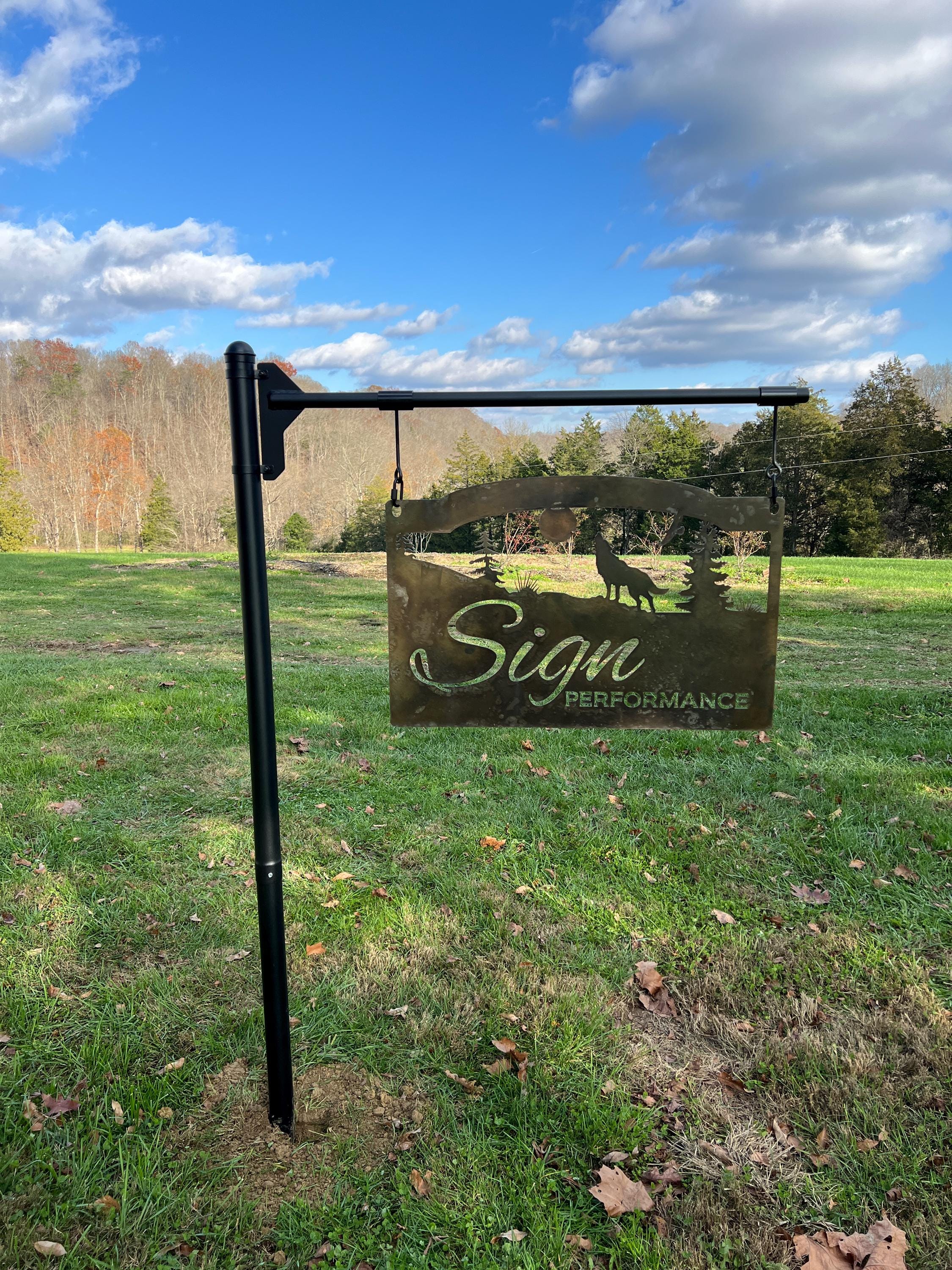 SIGN POST in Galvanized Powder Coated Steel - Etsy