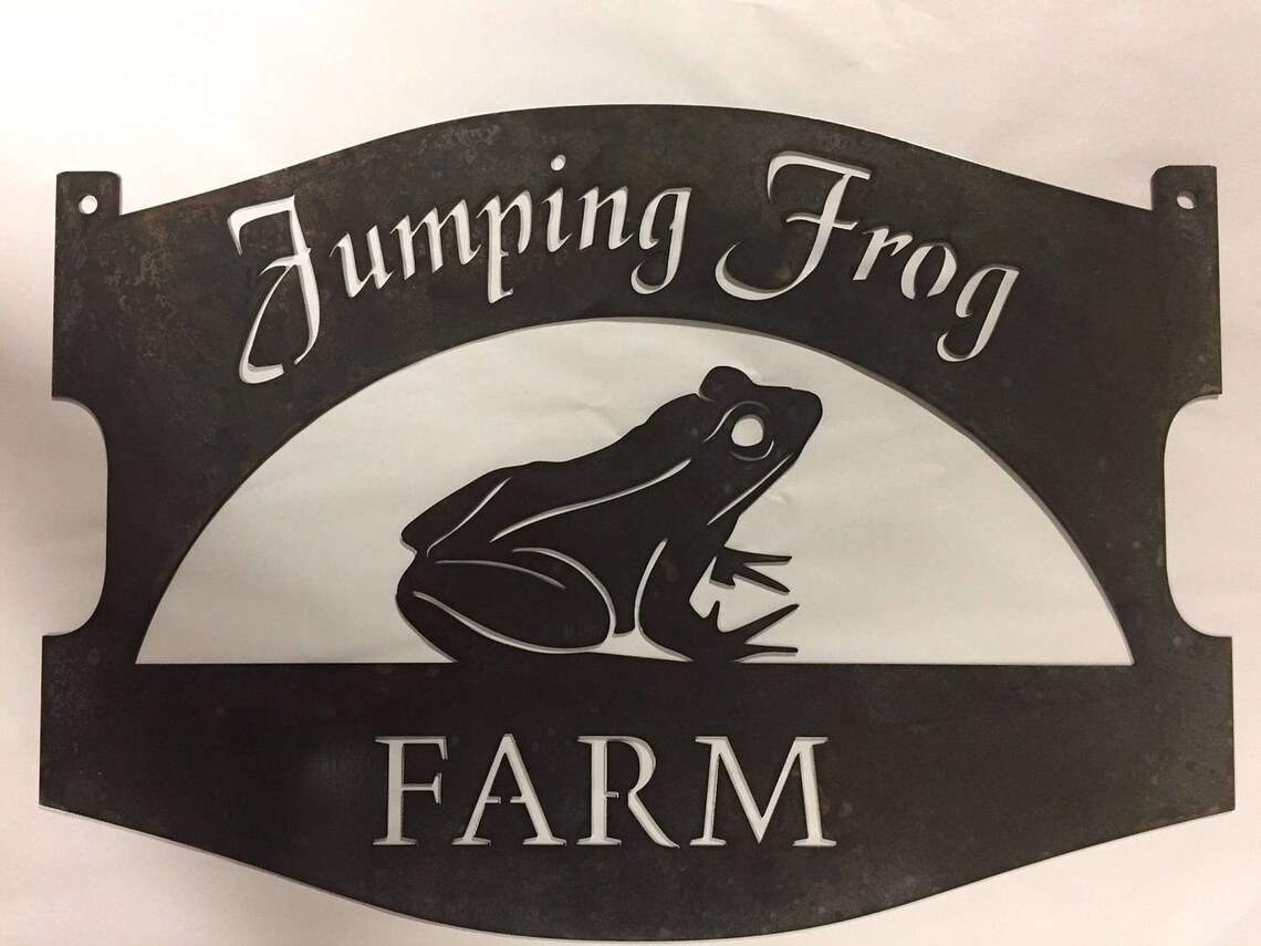 Metal FROG Sign With Frog and Your Name - Etsy