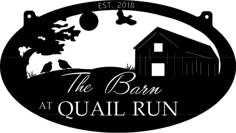 3ft metal Quail Sign with BARN and QUAIL scene | Etsy