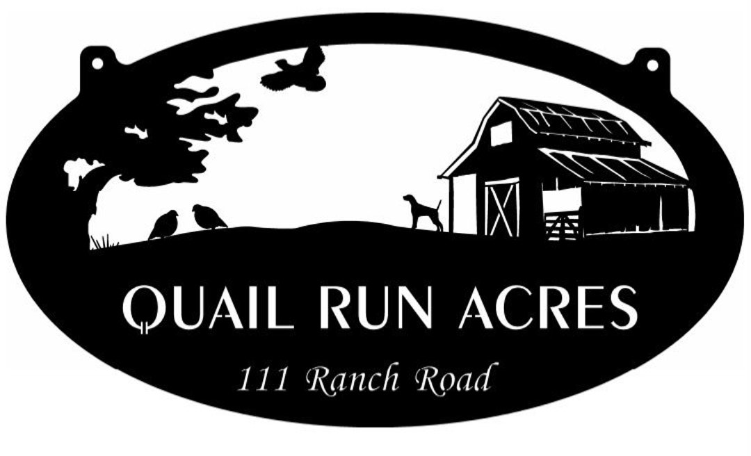 3ft Metal Quail Sign With BARN and QUAIL Scene - Etsy