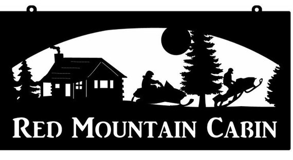 Metal Snowmobile Cabin Sign | Etsy