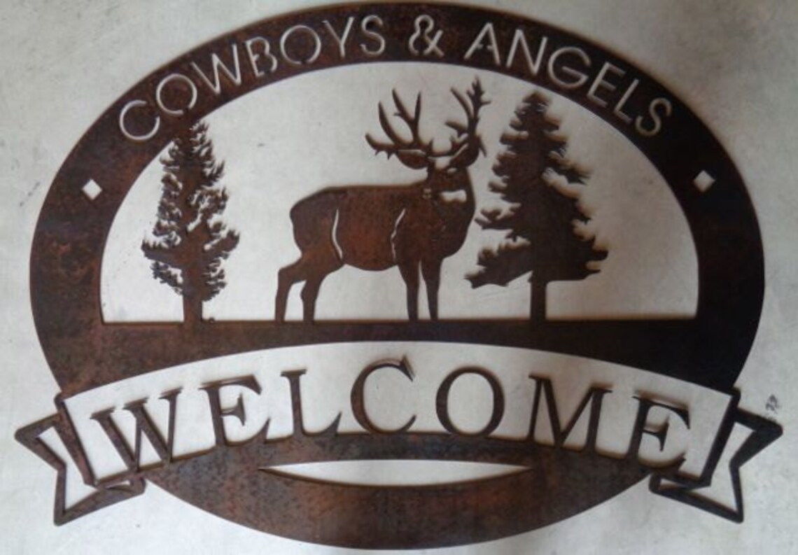 Cartel de bienvenida personalizado metal BUCK SIGN con su - Etsy España