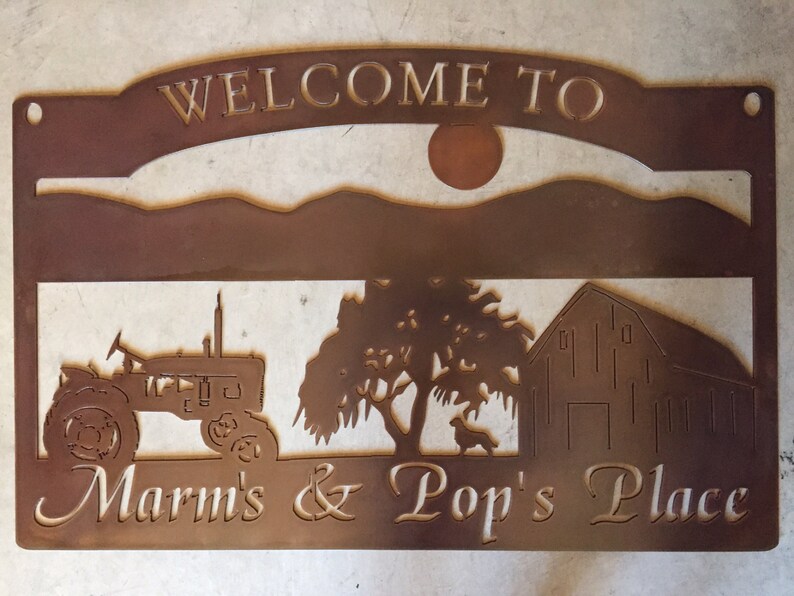 Metal Farm Sign, Mountain, Tractor, Barn Sign - Etsy