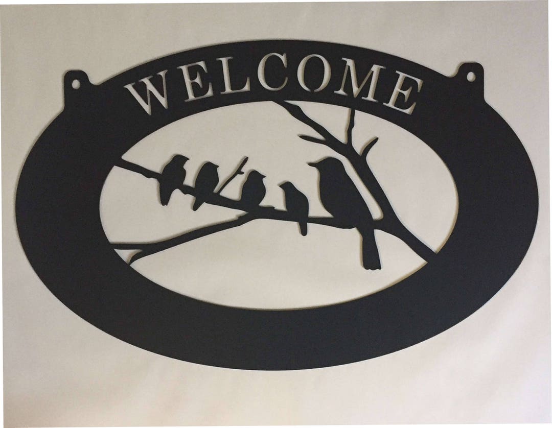 Metal Bird and Birdies SIGN , 2ft Sign, With Your Name - Etsy