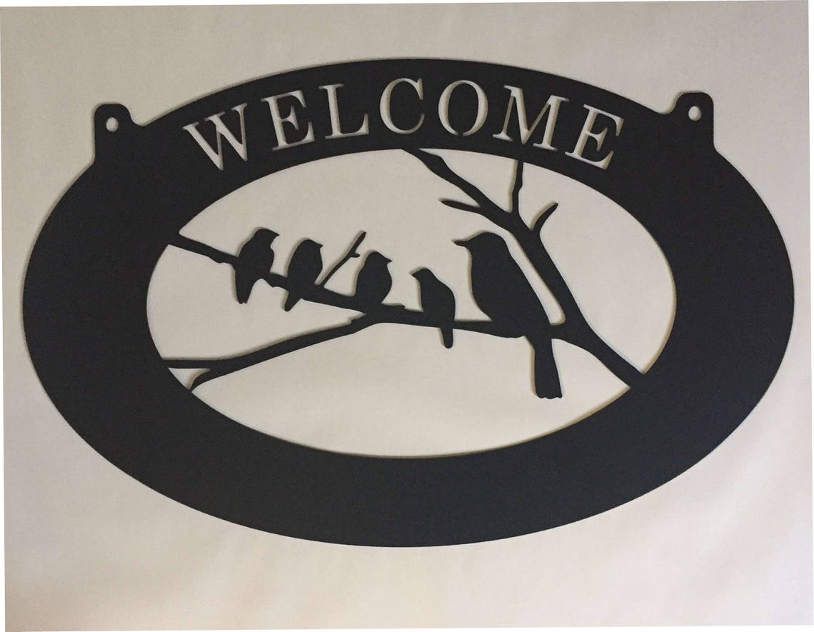 Metal Bird and Birdies SIGN 2ft Sign With Your Name - Etsy