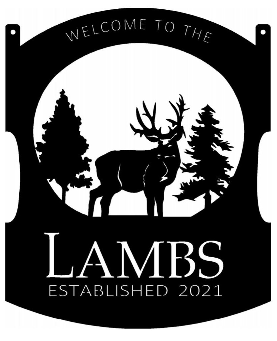 2ft Metal Buck Evergreen Sign - Etsy