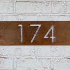 Metal House Number With Hidden Mounting Bracket, 24 Inch or 20 Inch ...