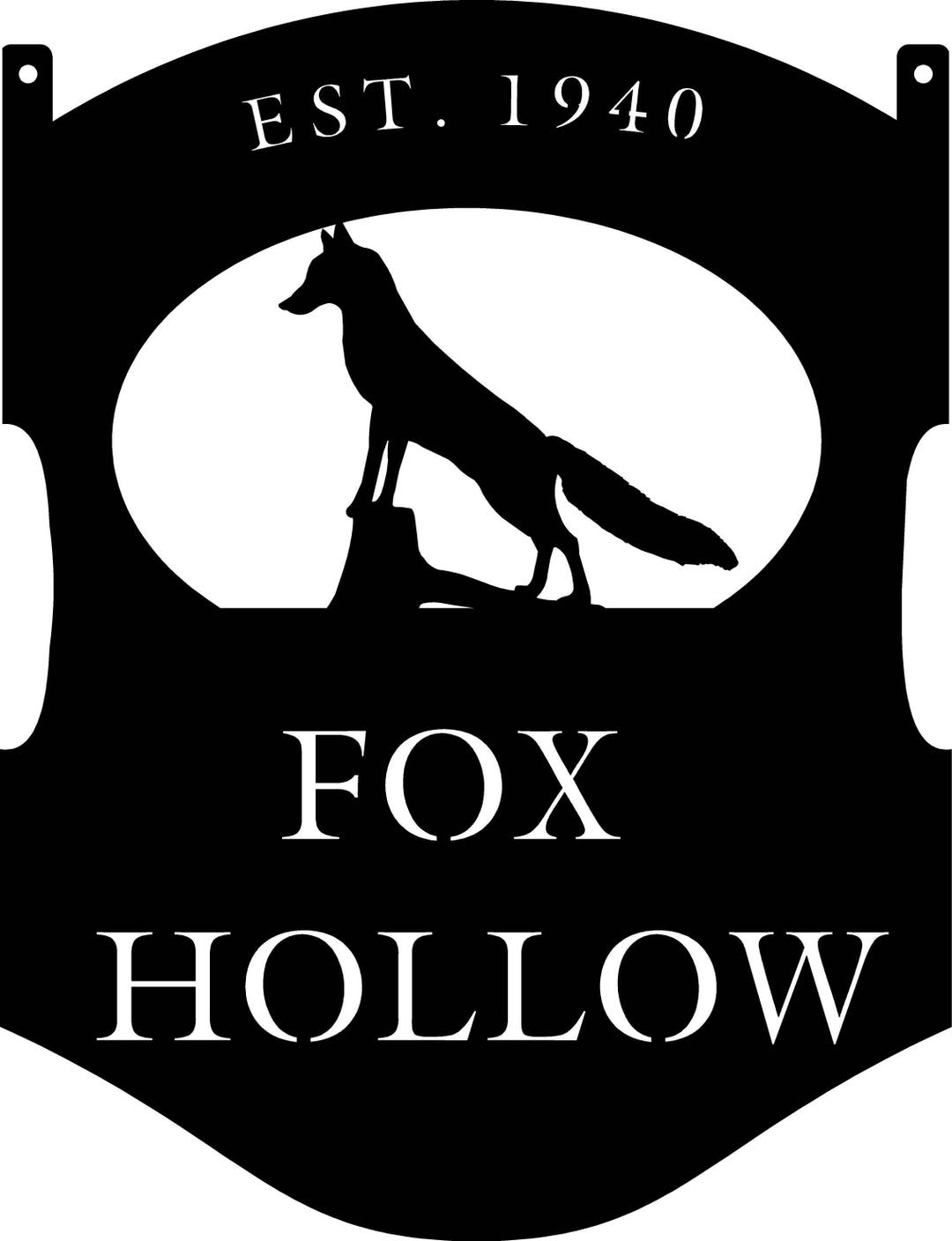 Metal FOX Sign With FOX, 2ft Sign - Etsy