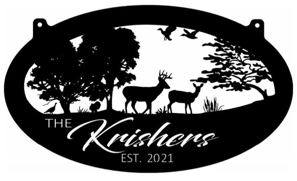 Metal WILDLIFE Sign With DEER TURKEY Sign 4 Ft or 3ft Sign | Etsy