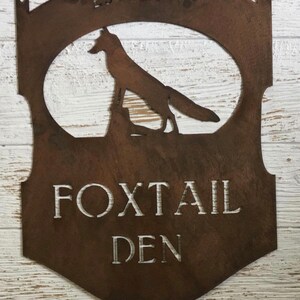Metal FOX Sign With FOX, 2ft Sign - Etsy