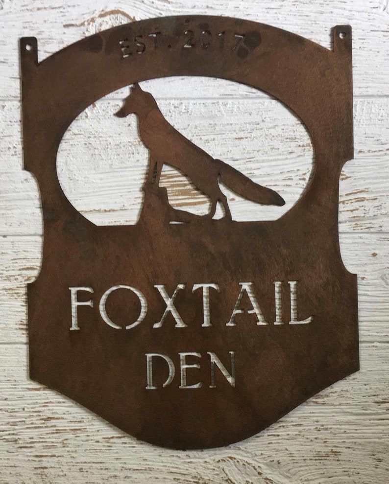 Metal FOX sign with FOX 2ft sign | Etsy