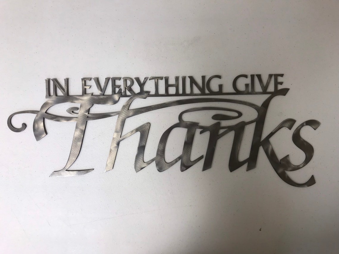 Metal Wall Words"in Everything Give Thanks" - Etsy