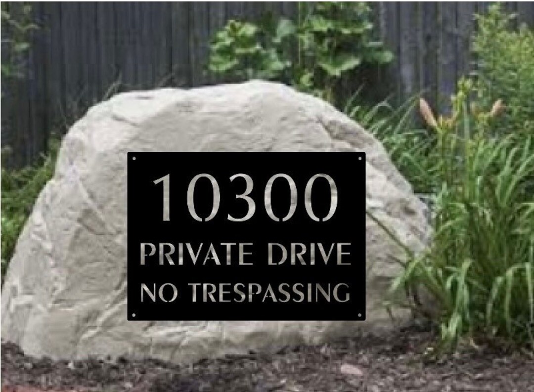 Metal Address Sign, Private Drive Address Sign, With Powder Coat Finish ...