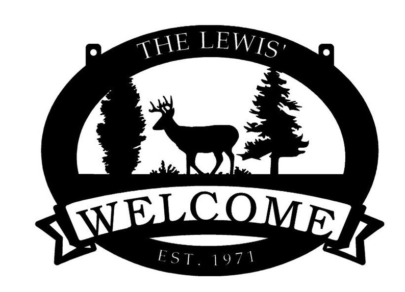 Cartel de bienvenida personalizado metal BUCK SIGN con su - Etsy España