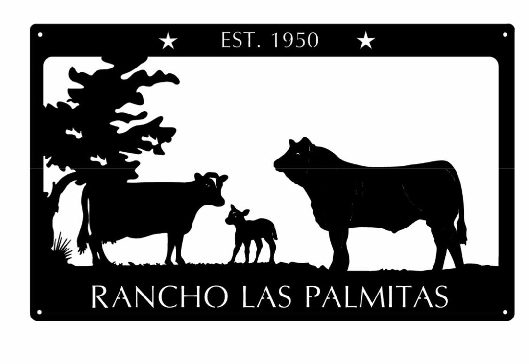 Metal Cow, Bull, Calf, Sign Personalized - Etsy